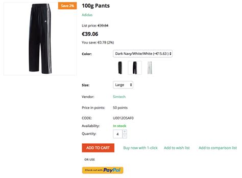 Paypal Button Add On