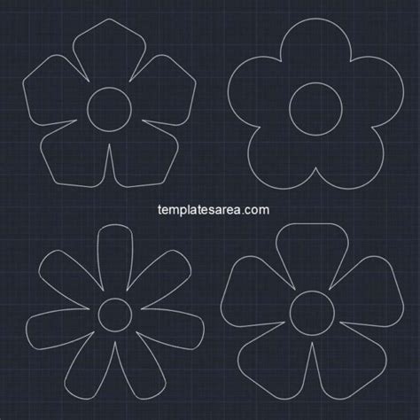 Free Simple Flower Cad Blocks In Dwg File Templatesarea