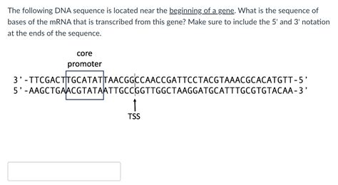 Solved The Following Dna Sequence Is Located Near The