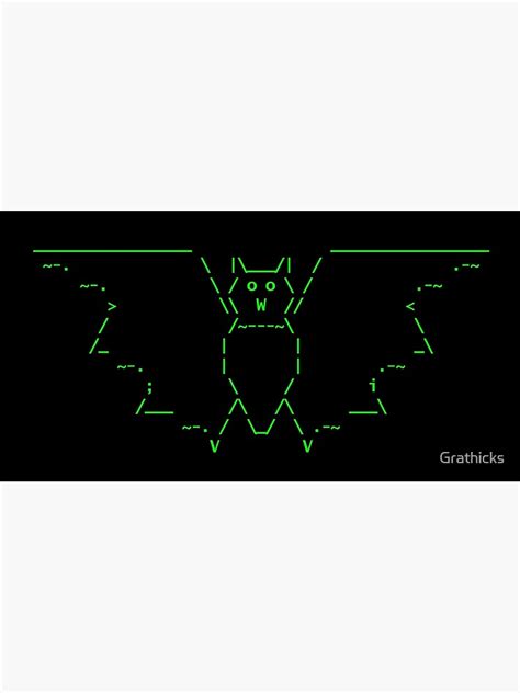 Ascii Bat Metal Print For Sale By Grathicks Redbubble