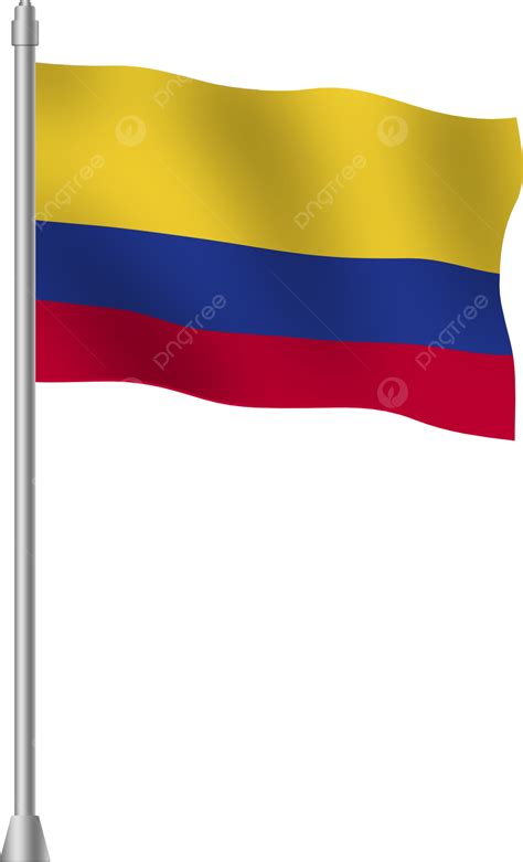 콜롬비아 국기를 흔들며 깃발 국기 콜롬비아 Png 일러스트 및 Psd 이미지 무료 다운로드 Pngtree