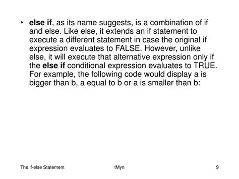 PPT The If Else Statement PowerPoint Presentation Free Download ID