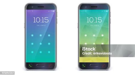 Ui 디자인페이지 입력 암호를 통해 액세스 할 수있는 현대 응용 프로그램의 화면 로그인 페이지 다른 배경 색 터치 스크린 스마트 폰의 개념은 흰색에 격리 벡터 3d