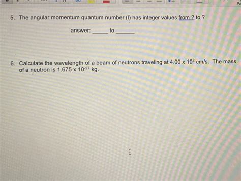 Solved Ра The angular momentum quantum number has Chegg