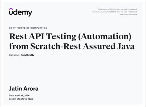 Jatin Arora On Linkedin Apiautomation Udemycourse Rahulshetty Careerdevelopment