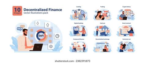 Defi Decentralized Finance Set Smart Distributed Stock Vector Royalty Free 2382391873