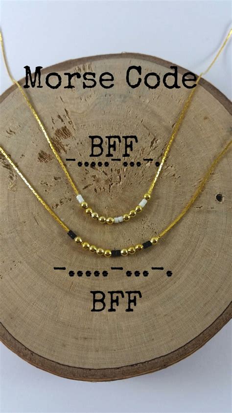 Bff Morse Code Necklaces Secret Message Dainty Necklace Minimalist