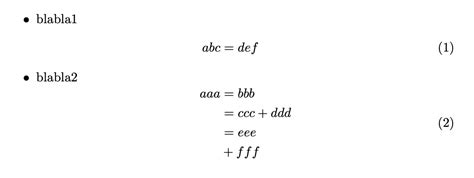 Align Multiple Alignment For Multiline Equation Within Itemize