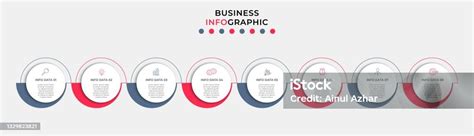 벡터 인포그래픽 디자인 일러스트 비즈니스 템플릿아이콘과 8가지 옵션 또는 단계 프로세스 다이어그램 프레젠테이션 워크플로 레이아웃 배너 플로우 차트 정보 그래프에 사용할 수