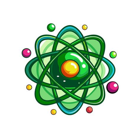 Holographic Atom With Vibrant Shifting Electron Orbitals Premium Ai