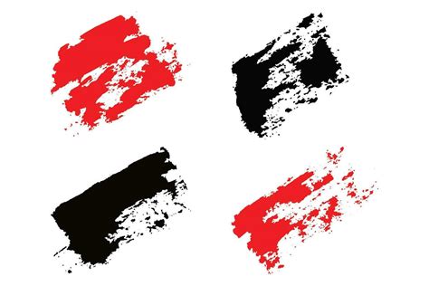 Colorful Grungy Paint Brush Dirty Brush Effect Rusty Paint Brush Effect Vector Art At