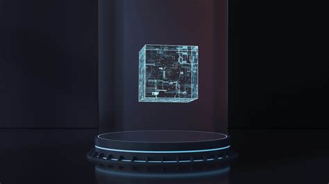 Circuit Cube Float In The Air 3d Rendering 27706555 Stock Video At