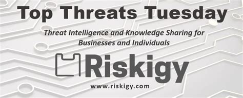 Riskigy Cybersecurity And Tech Advisors On Linkedin Top Threats Tuesday