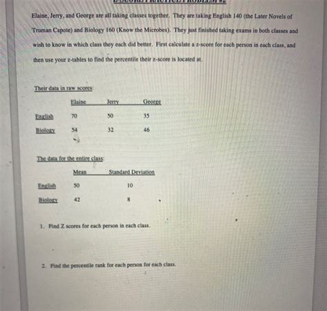 Solved Z SCORE PRACTICE PROBLEM 1 3 Rules For Solving Chegg Com