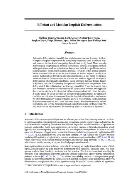 Neurips 2022 Efficient And Modular Implicit Differentiation Paper