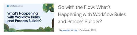A Big Official Blog Post From Salesforce On Process Builder And Workflow Rules Unofficialsf