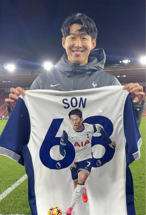 토트넘 손흥민 대기록 축하 유니폼 공개등번호 7번 아닌 68번 왜