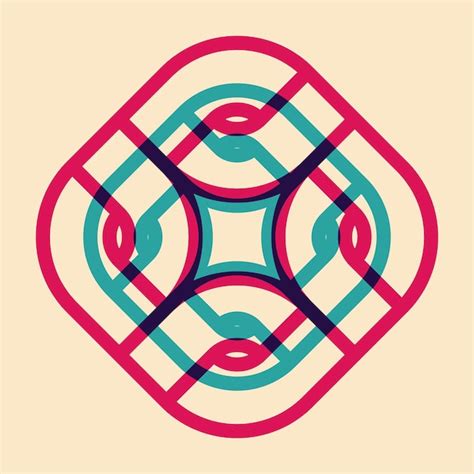 Premium Vector Geometric Object With Riso Print Effect Vector Graphic