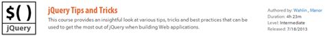 dan wahlin video working with the jquery data function