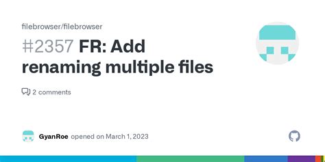 FR Add Renaming Multiple Files Issue Filebrowser Filebrowser GitHub