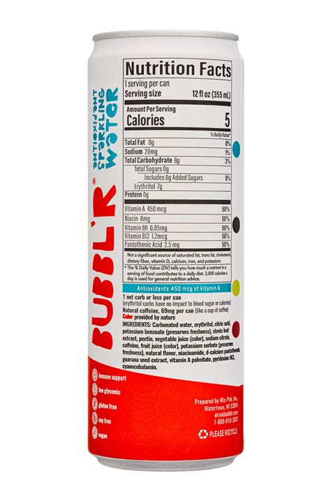 View Media 44285 Bubblr 12oz 2024 Antisparkwater Wildcherrychillr Facts