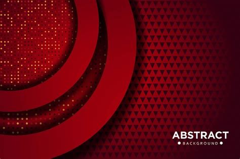 추상적 인 빨간색 원은 반짝이 점과 골든 라인 조합 디자인 현대 럭셔리 미래 기술 배경 벡터 일러스트와 겹칩니다 가리기에 대한 스톡 벡터 아트 및 기타 이미지 Istock