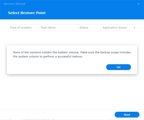 Restore Ubuntu 22 04 Lts None Of The Versions Contain The System Volume R Synology