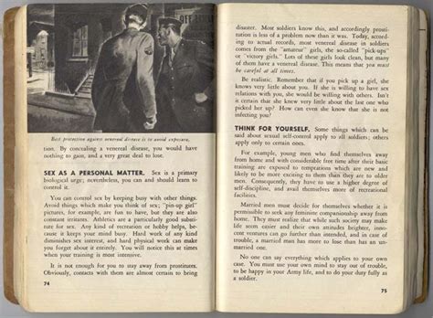 Excerpts About Sex From Army Life War Department Pamphlet