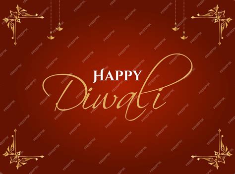 매달린 디야 디자인과 함께 행복한 디발리 배경 프리미엄 벡터