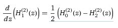 Python Second Derivative Of The Hankel Function Unsing Sympy Stack