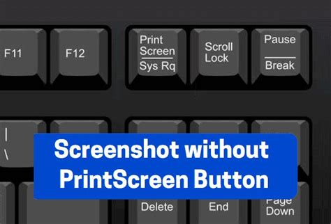 Keyboard Shortcut For Print Screen Without PrintScreen Button