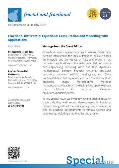 Pdf Fractional Differential Equations Computation And Modelling With