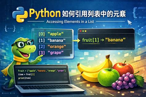 Python如何引用列表中的元素 Python如何引用列表中的元素