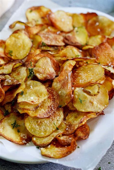 Homemade Air Fryer Potato Chips Crispy And Flavorful