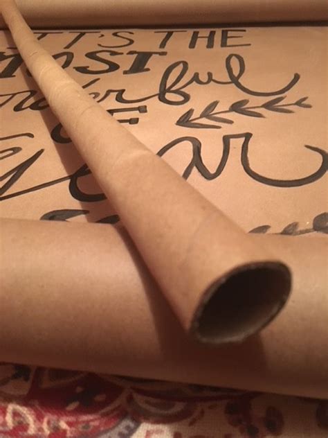 DIY Kraft Paper Scroll Sign The Country Wren S Nest