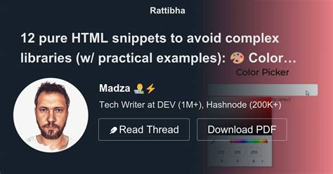 12 Pure Html Snippets To Avoid Complex Libraries W Practical Examples