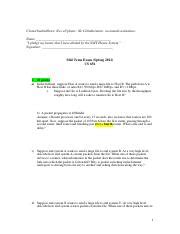 MIDTERM Exam CS 656 Spring 2021 Pdf Closed Books Notes No Cell Phone No Collaboration No