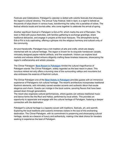 Ppt The Rich Cultural Heritage Of Pahalgam Exploring Local