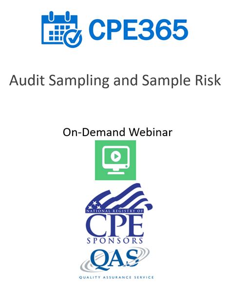 Audit Sampling And Sample Risk V23 On Demand Webinar CPE365