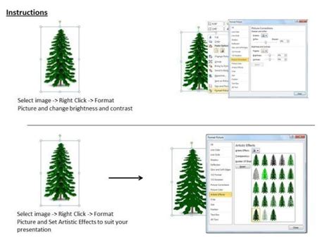 Stock Photo Illustration Of Pine Tree PowerPoint Slide