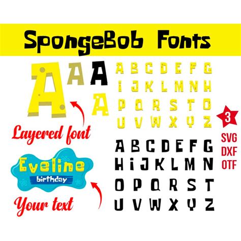 Spongebob Font Svg Spongebob Alphabet Svg Spongebob Letter Inspire Uplift