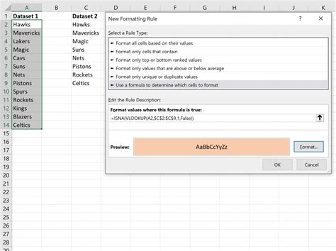 Compare Two Lists In Excel Using Vlookup Printable Timeline Templates