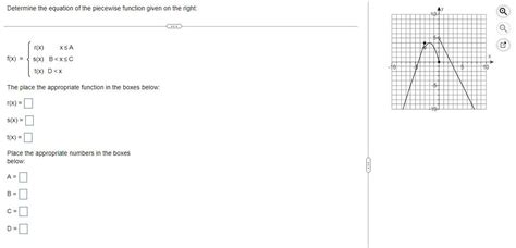 Solved Determine The Equation Of The Piecewise Function Chegg Com