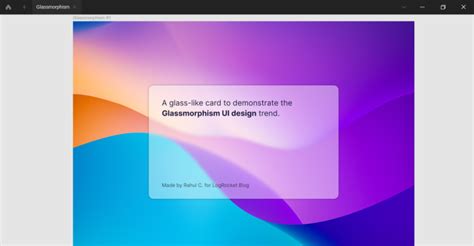 How To Implement Glassmorphism With Css Logrocket Blog