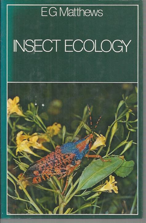 Insect Ecology Elizabeths Bookshop