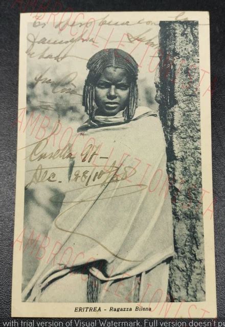 CARTOLINA COLONIALE AFRICA AOI Africa Orientale Eritrea Ragazza Bilena EUR PicClick FR