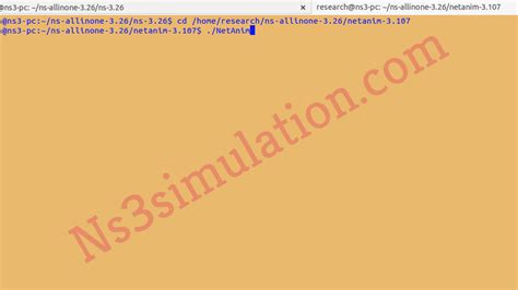 Execute The Command For Start The Netanim Simulator Ns3 Projects