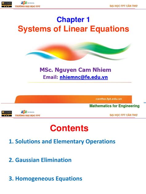 Mae101 Alg Chapter 1 Systems Of Linear Equations Pdf