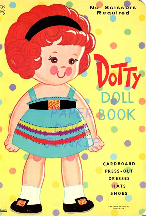 Dotty Paper Doll Vintage Printable Clip Art Adorable Doll 1968 Digital