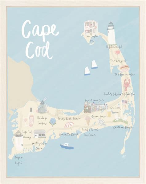 Illustrated Map Of Cape Cod Artofit